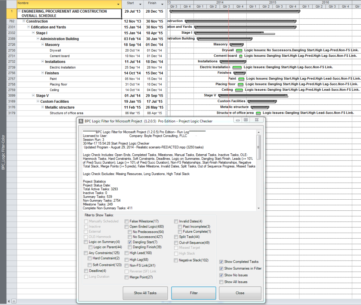 Microsoft Project Schedule Health Checking and Fixing using BPC Logic ...