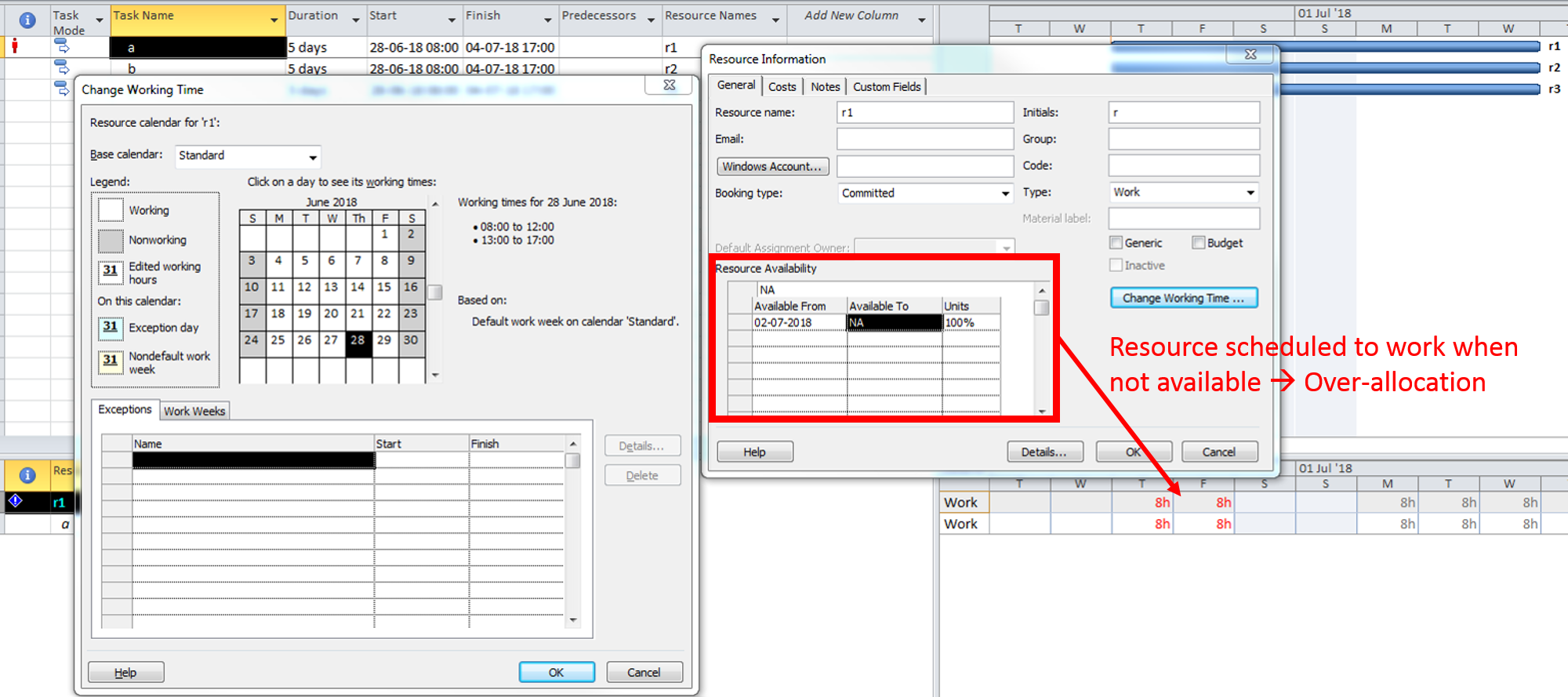 Understand the Impact of Calendars on Schedule Slack Calculation in ...